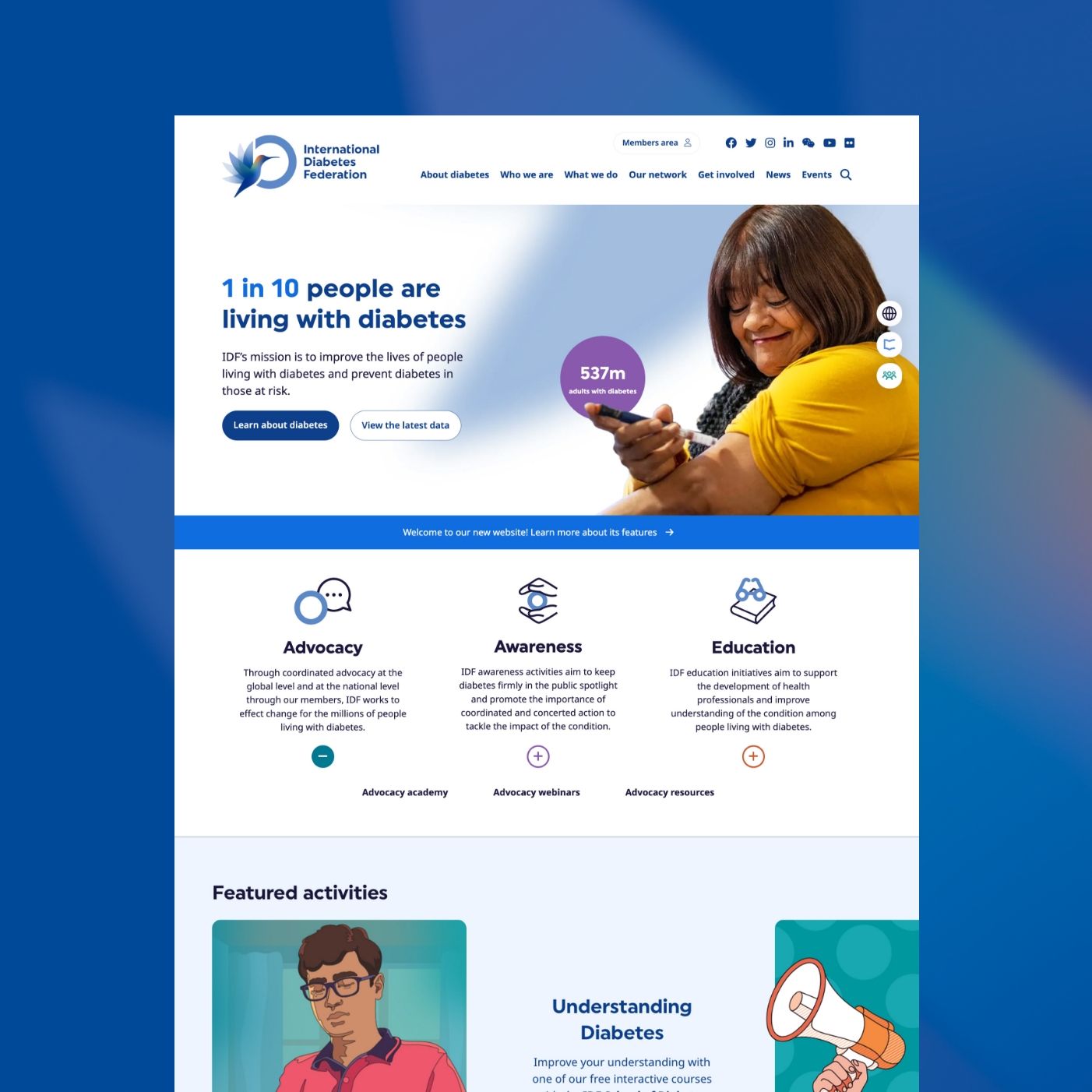 International Diabetes Federation Website & Branding | Optima Design ...