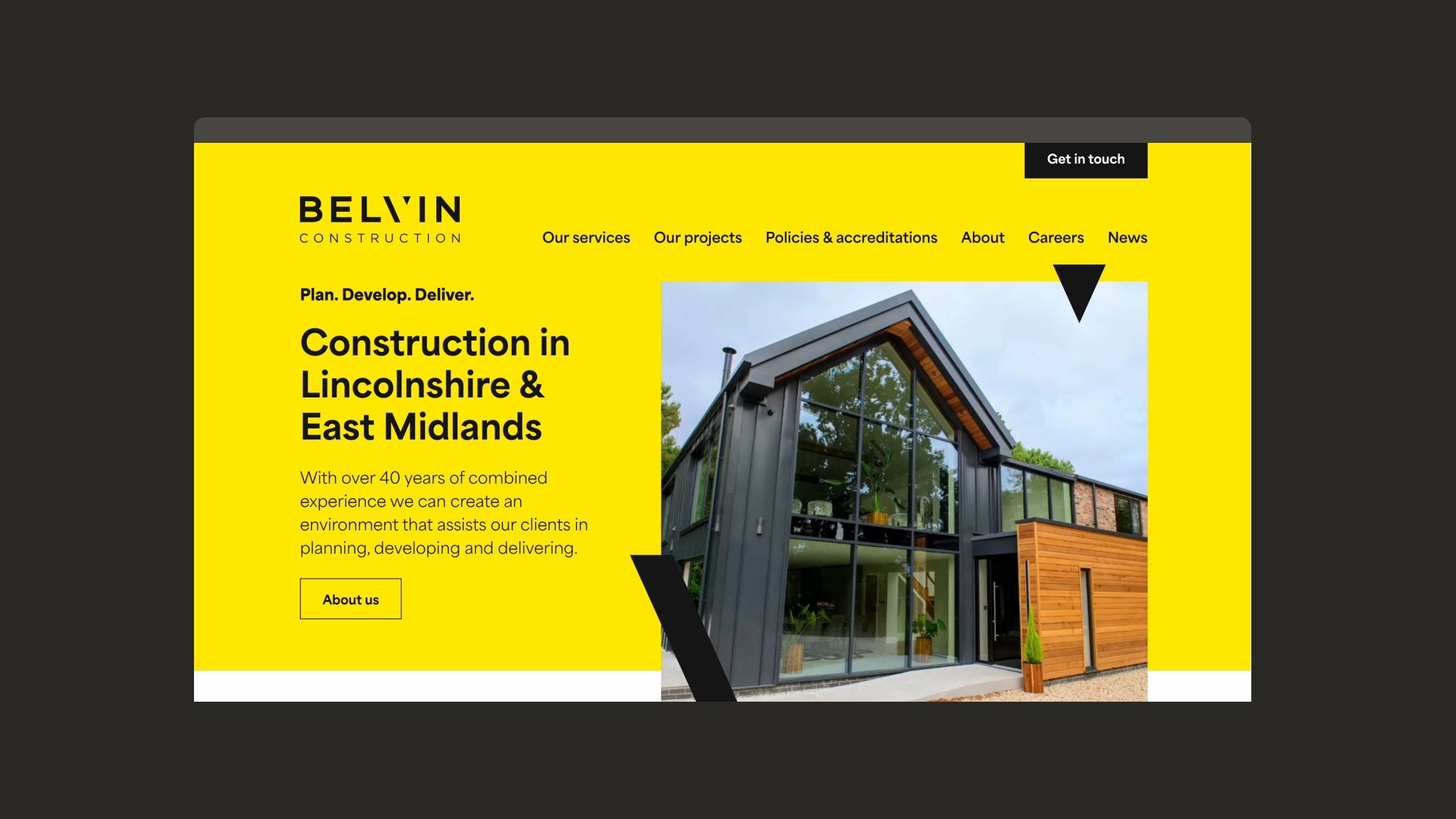 Belvin Construction Branding & Web | Optima Design Portfolio | Optima Graphic Design Consultants
